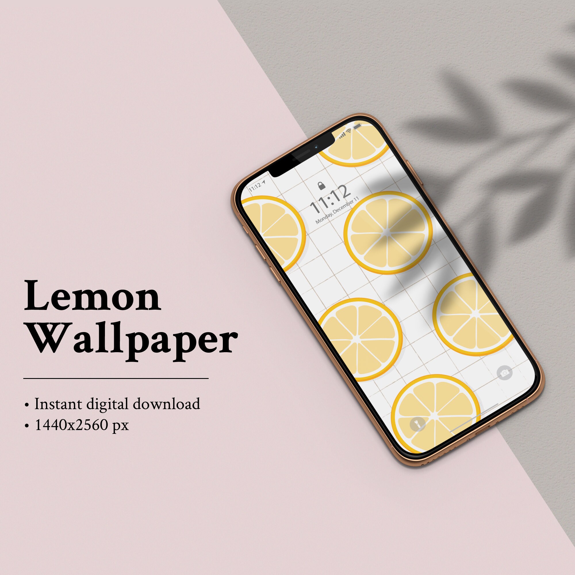 2D Lemon Wallpaper | Iphone/android | Yellow, Fruit, Citrus, Slices ...