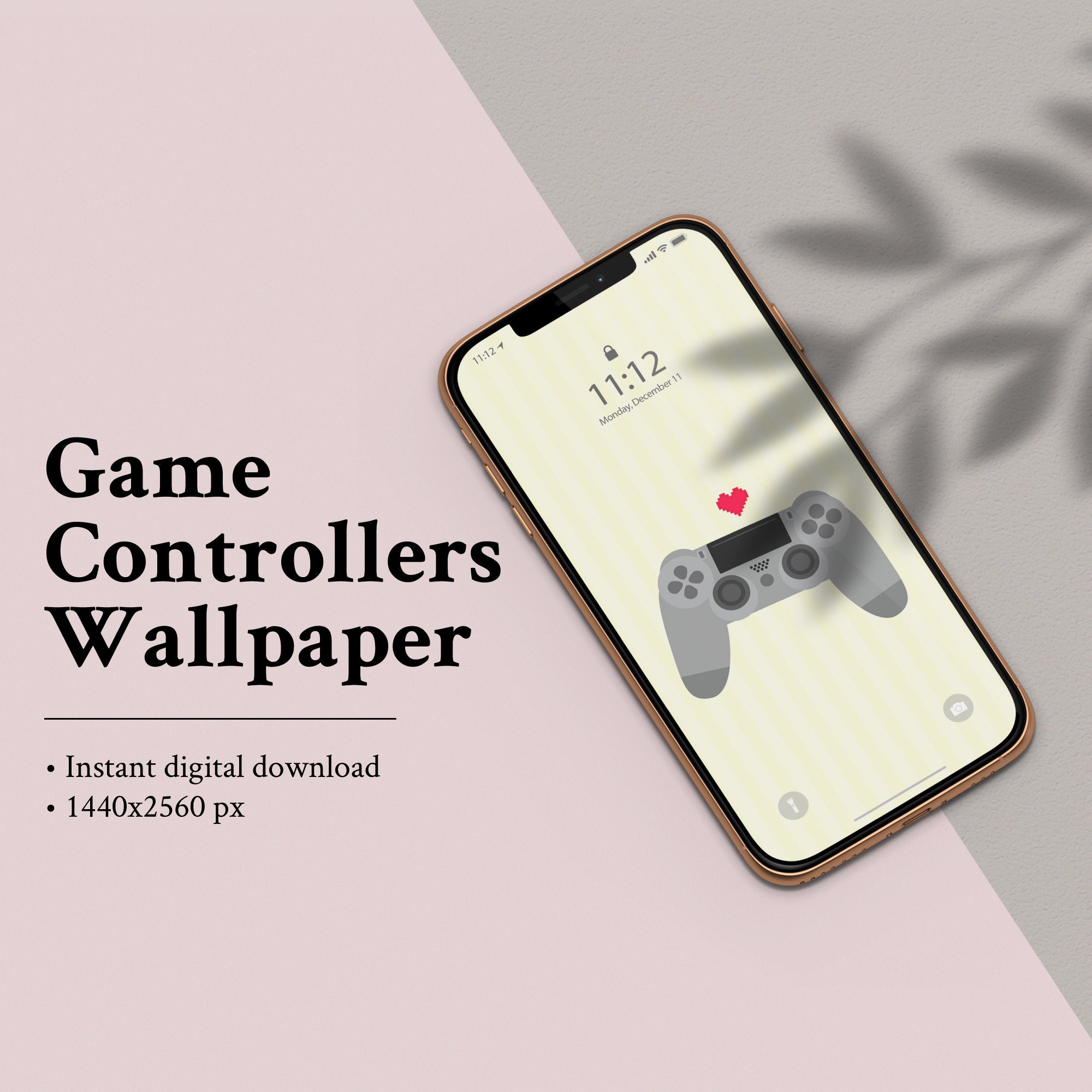 2D Game Controllers Wallpaper Iphone/android Gray, Pink - Etsy