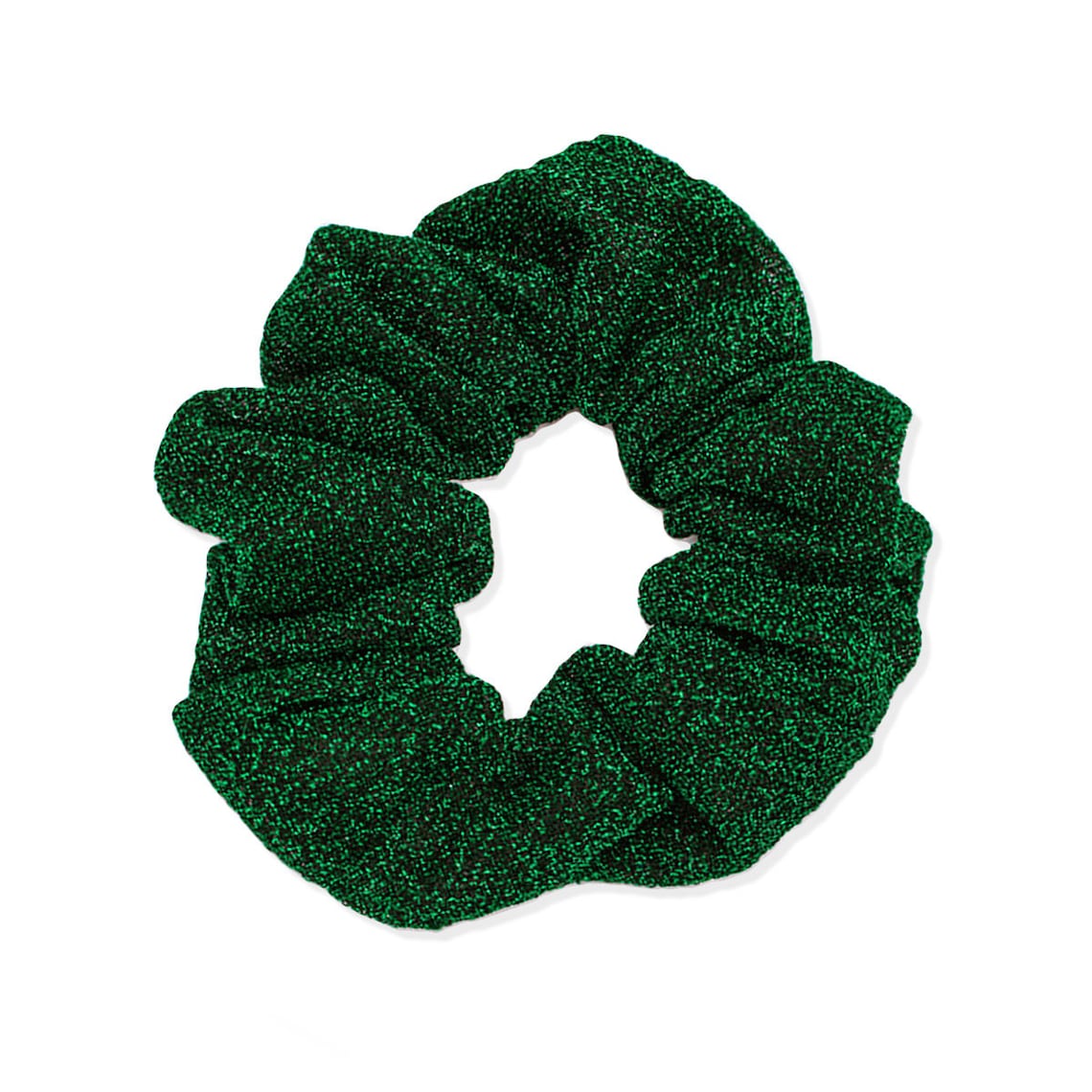 GREEN GLITTER SCRUNCHIE Hair Tie Elastic Band Cute Scrunchie Hair ...