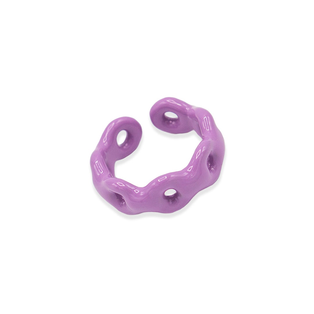 Paarse Y2K CHUNKY RING Lusring Emaille ring Statementring Kettingring ...