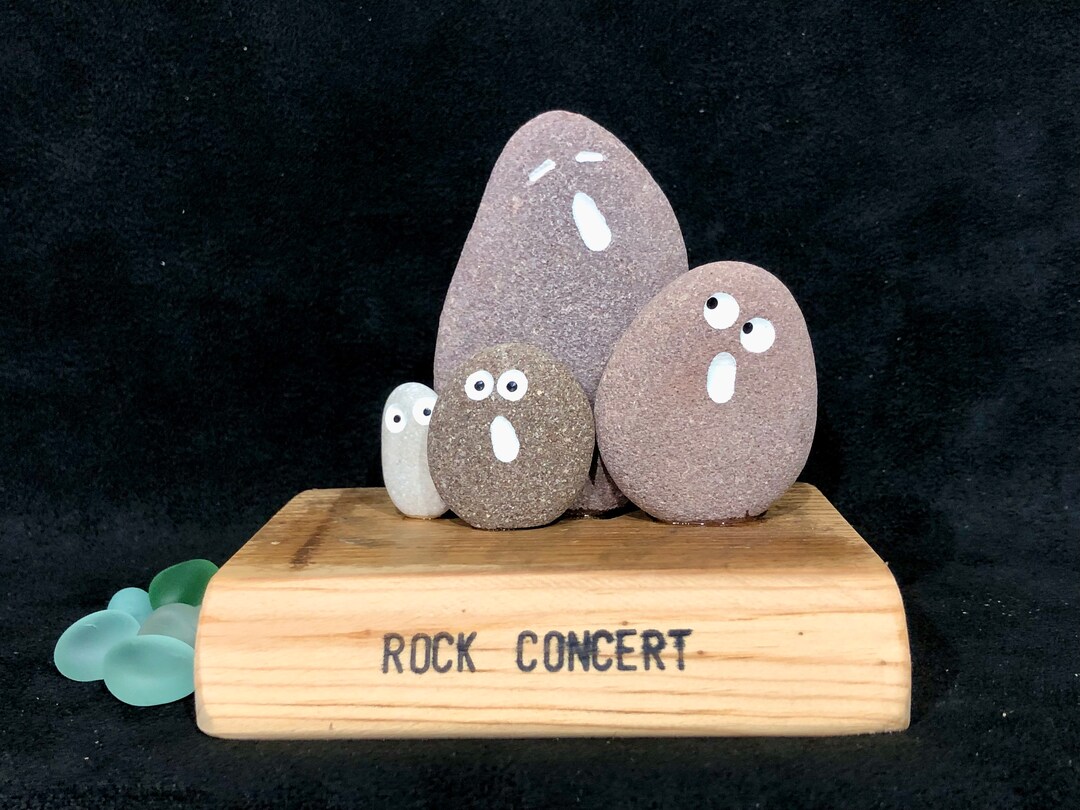 Rock Concert Stone Sculpture Pebble Carving Sculpture - Etsy