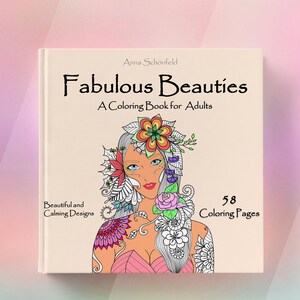 Fabulous Beauties Coloring Book for Adults Adult Relaxation Activities ...