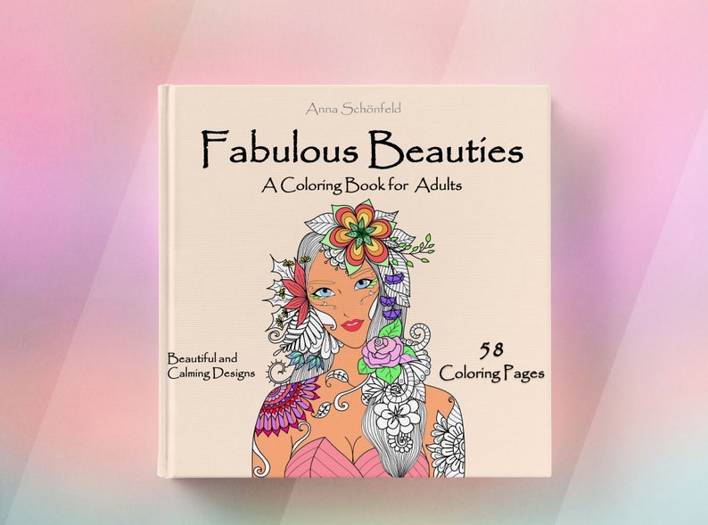 Fabulous Beauties Coloring Book for Adults Adult Relaxation Activities ...