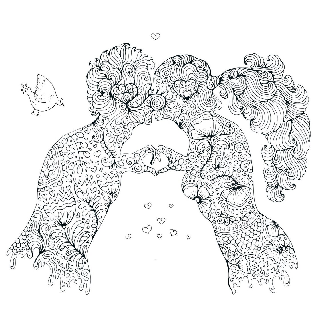 Fabulous Heartiness Coloring Book for Adults Love Themes - Etsy