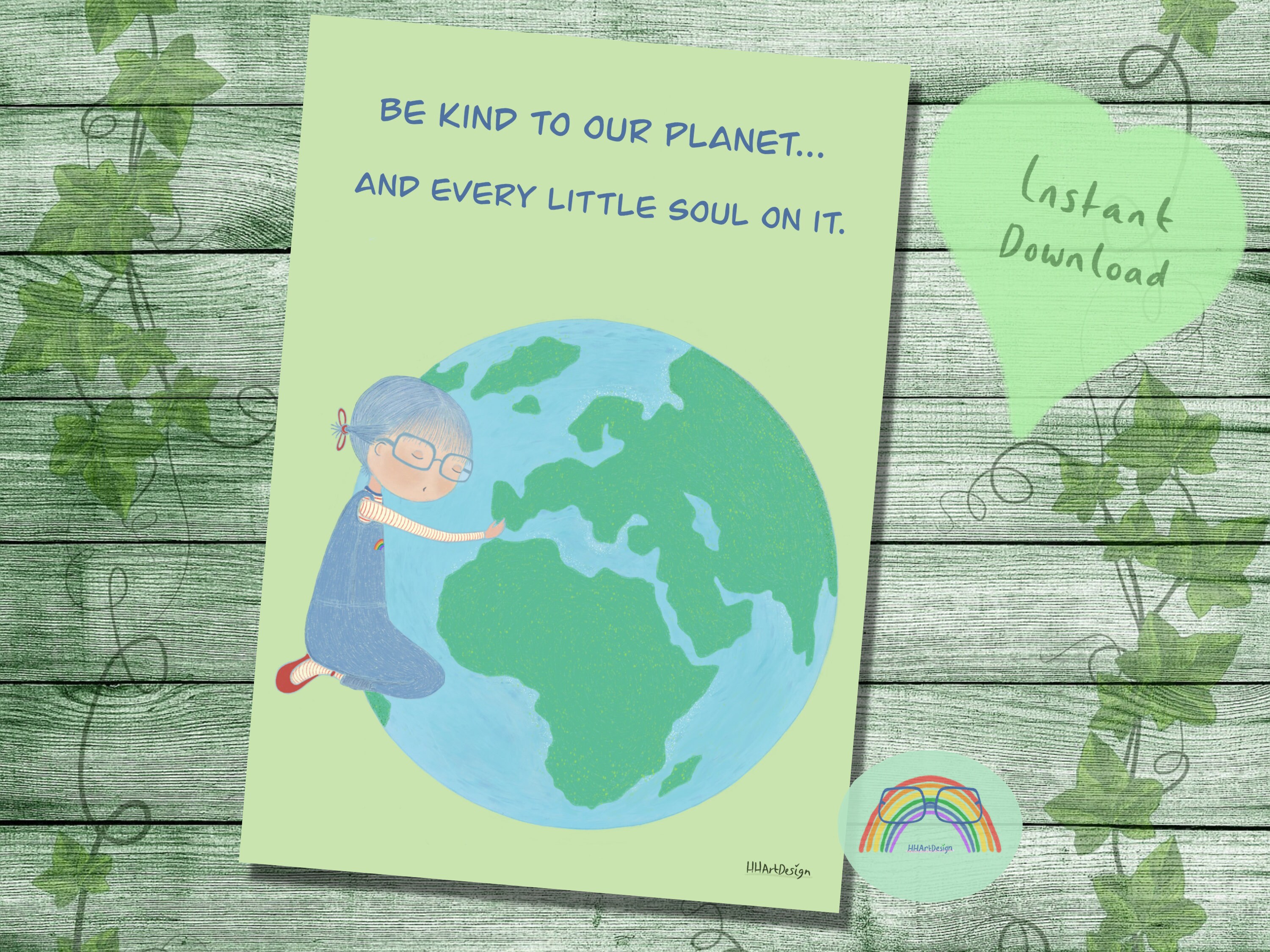Be Kind to Our Planet Instant Download A4 and 8x10 Digital - Etsy UK