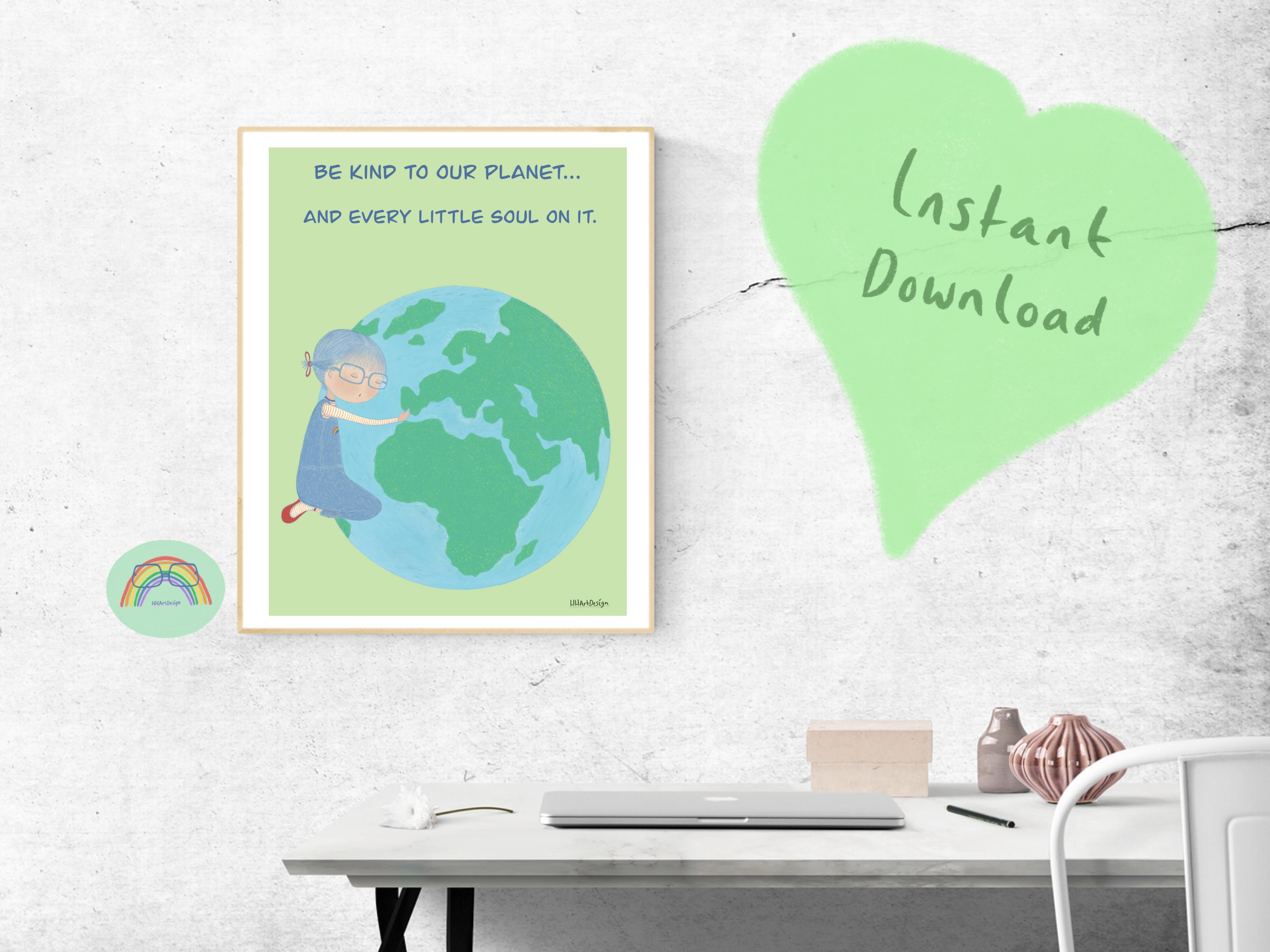 Be Kind to Our Planet Instant Download, A4 and 8x10 Digital Download ...