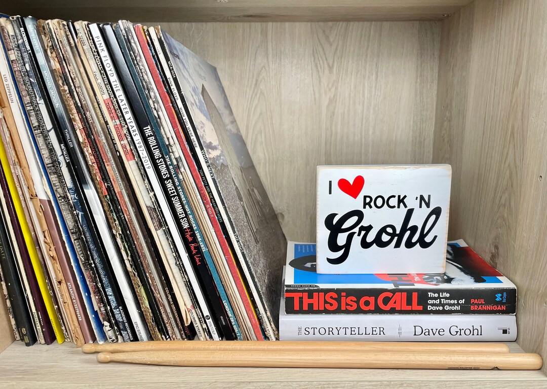 Dave Grohl Sign: I Love Rock 'n Grohl, Rustic Music Decor - Etsy