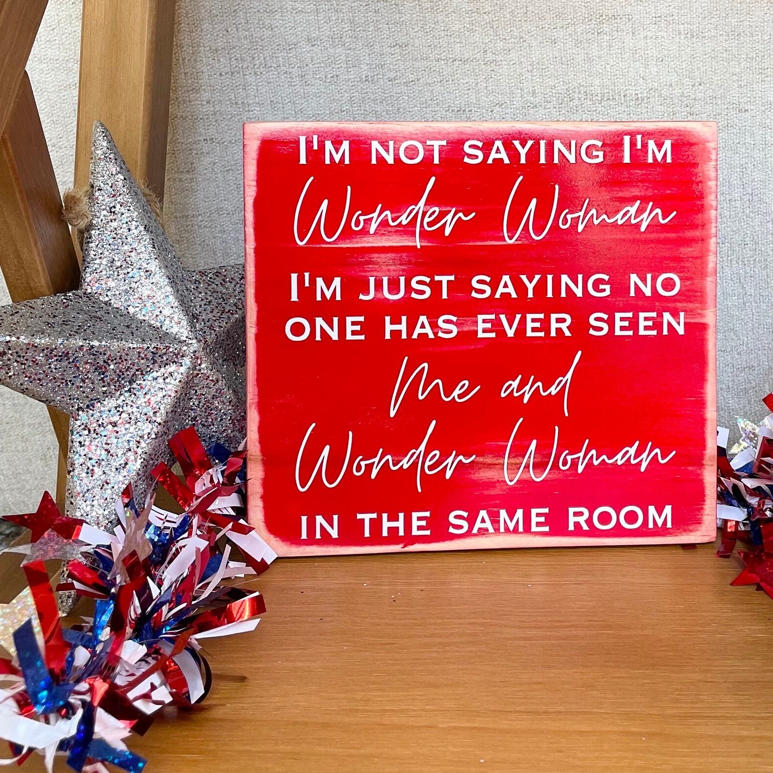 Wonder Woman Gift, Wonder Woman Sign, Girl Power Sign, Wonder Woman ...