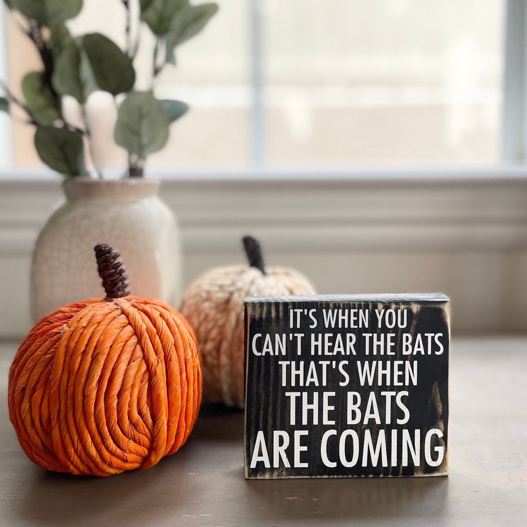 Bats Wood Sign Halloween Tiered Tray Sign Sarcastic Fall - Etsy