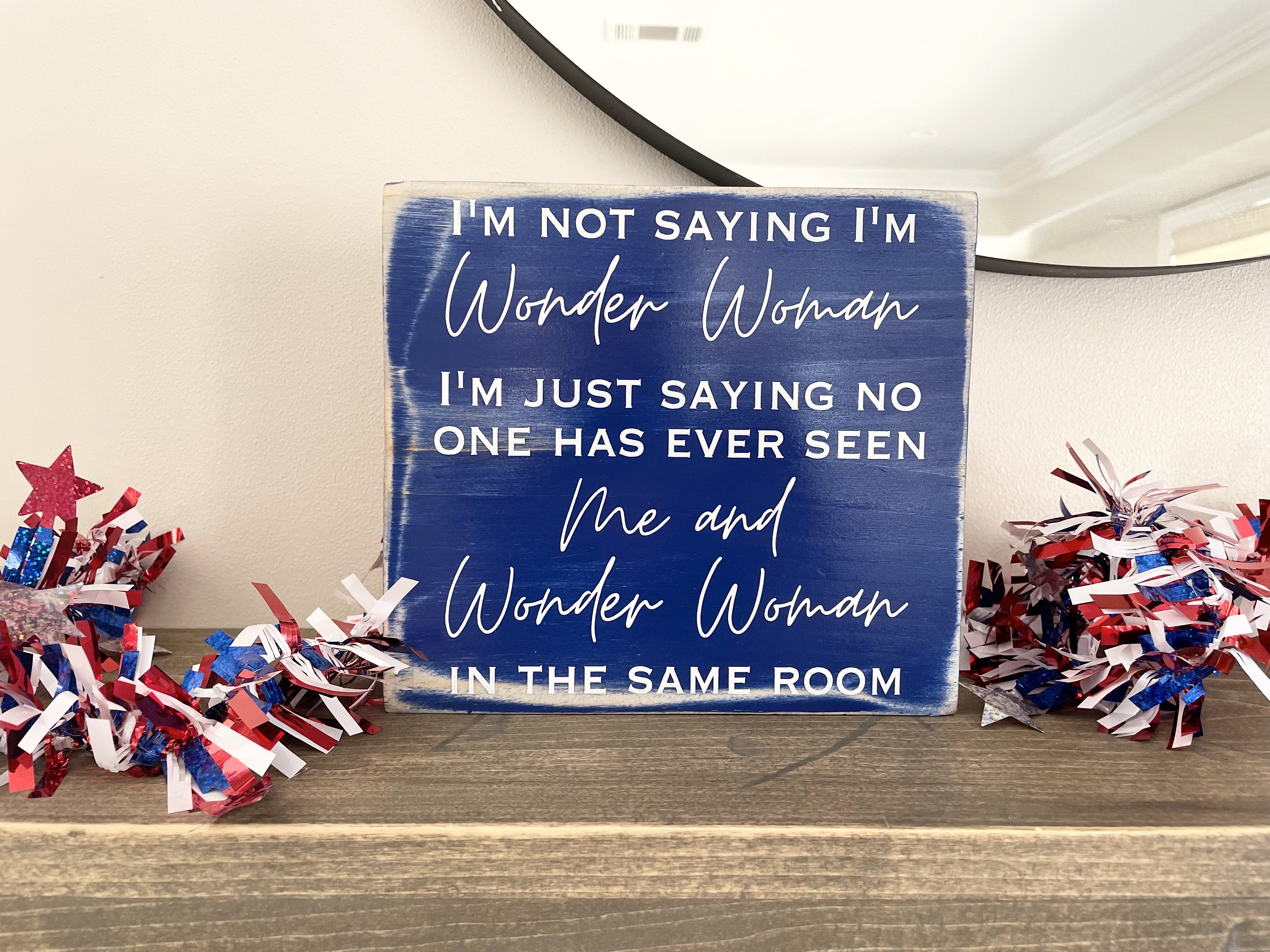 Wonder Woman Gift, Wonder Woman Sign, Girl Power Sign, Wonder Woman ...