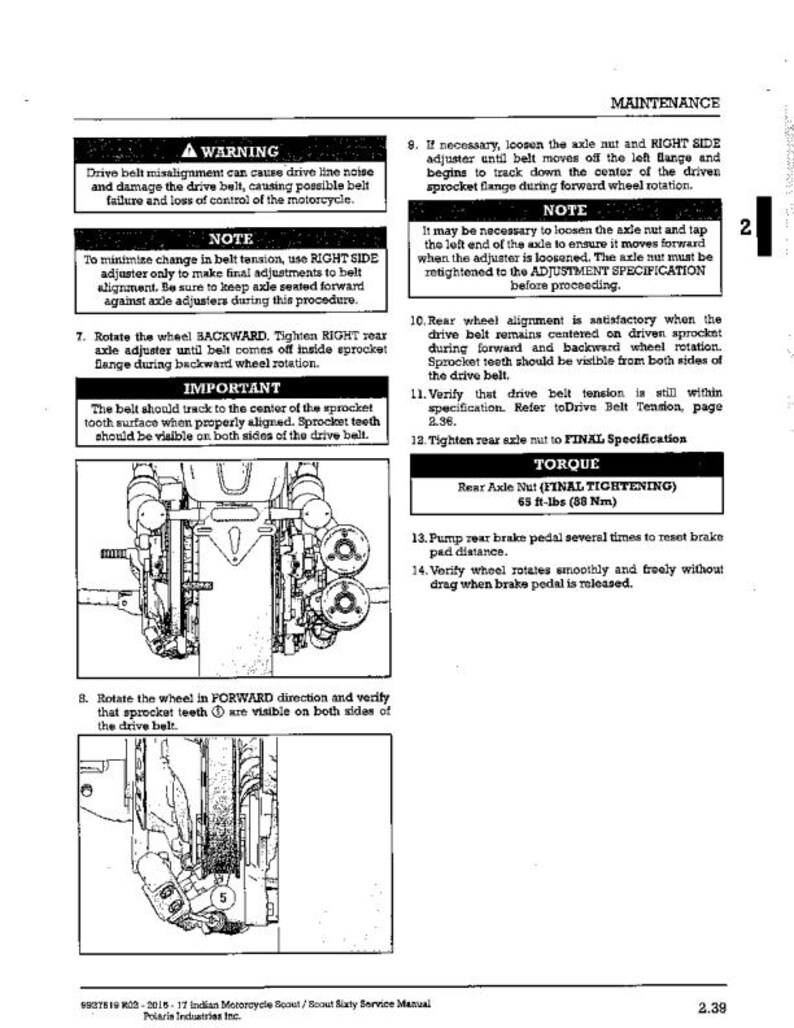 Indian Scout Service Manual | Scout Sixty | 2015-2024 Motorcycle Repair ...