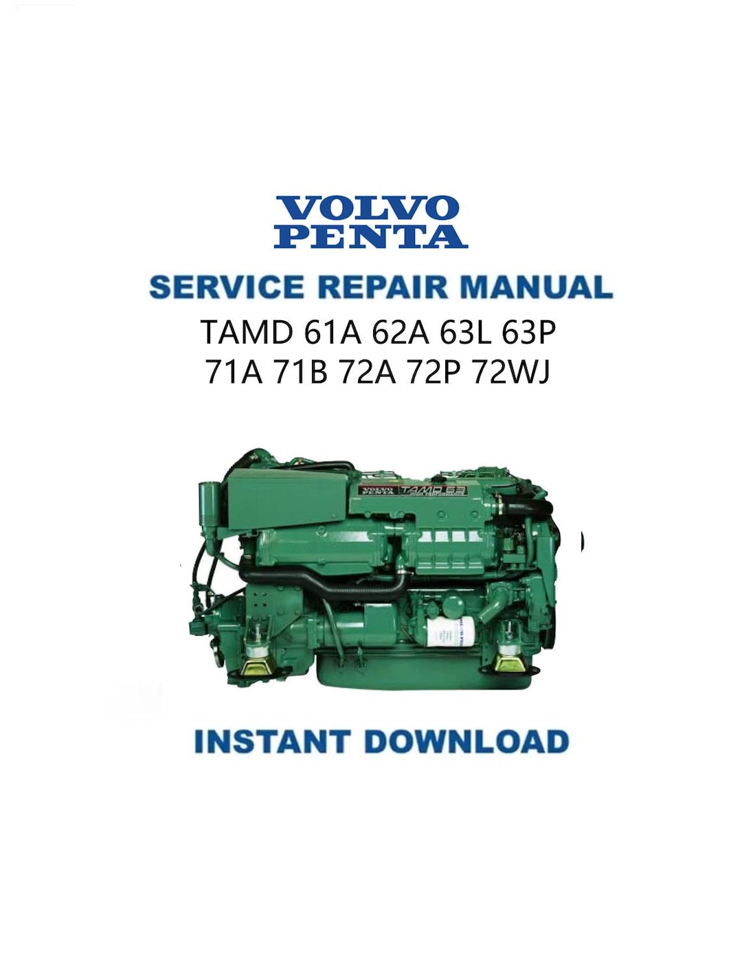 Manual de Serviço Volvo Penta TAMD 61A-72WJ | 61A 62A 63L 63P 71A 71B ...