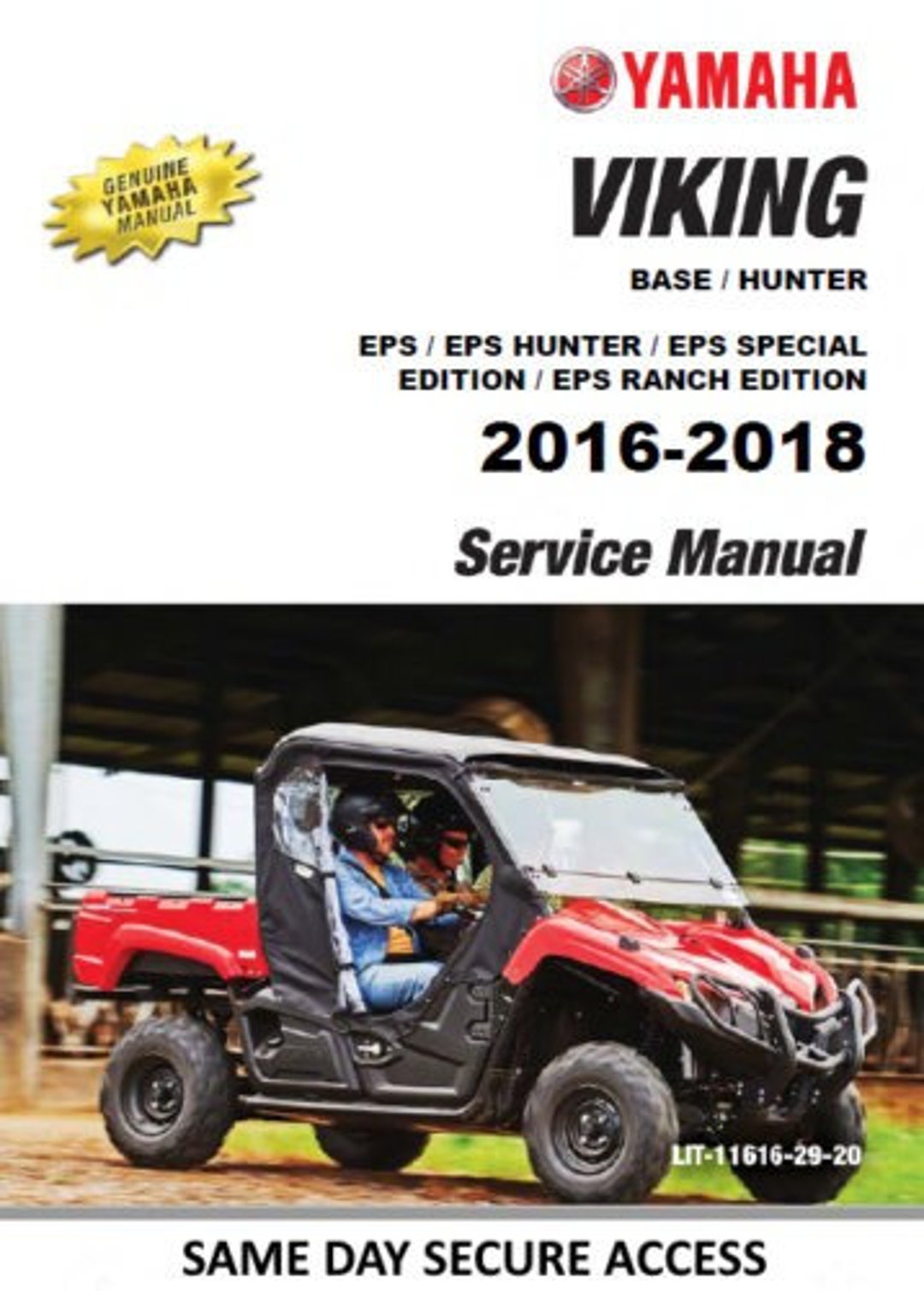 Yamaha Viking EPS HUNTER RANCH Service Manual | 2016-2018 | Immediate ...