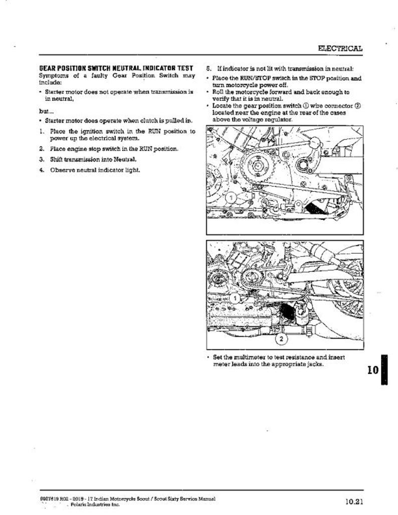 Indian Scout Service Manual | Scout Sixty | 2015-2024 Motorcycle Repair ...