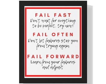 Fail Forward Poster - Etsy