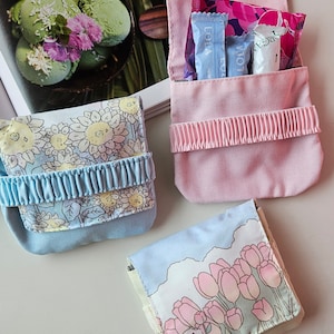 Pouch, Period Pouch, Sanitary Pad Pouch, Period Bag, Flower Pouch, Pad ...