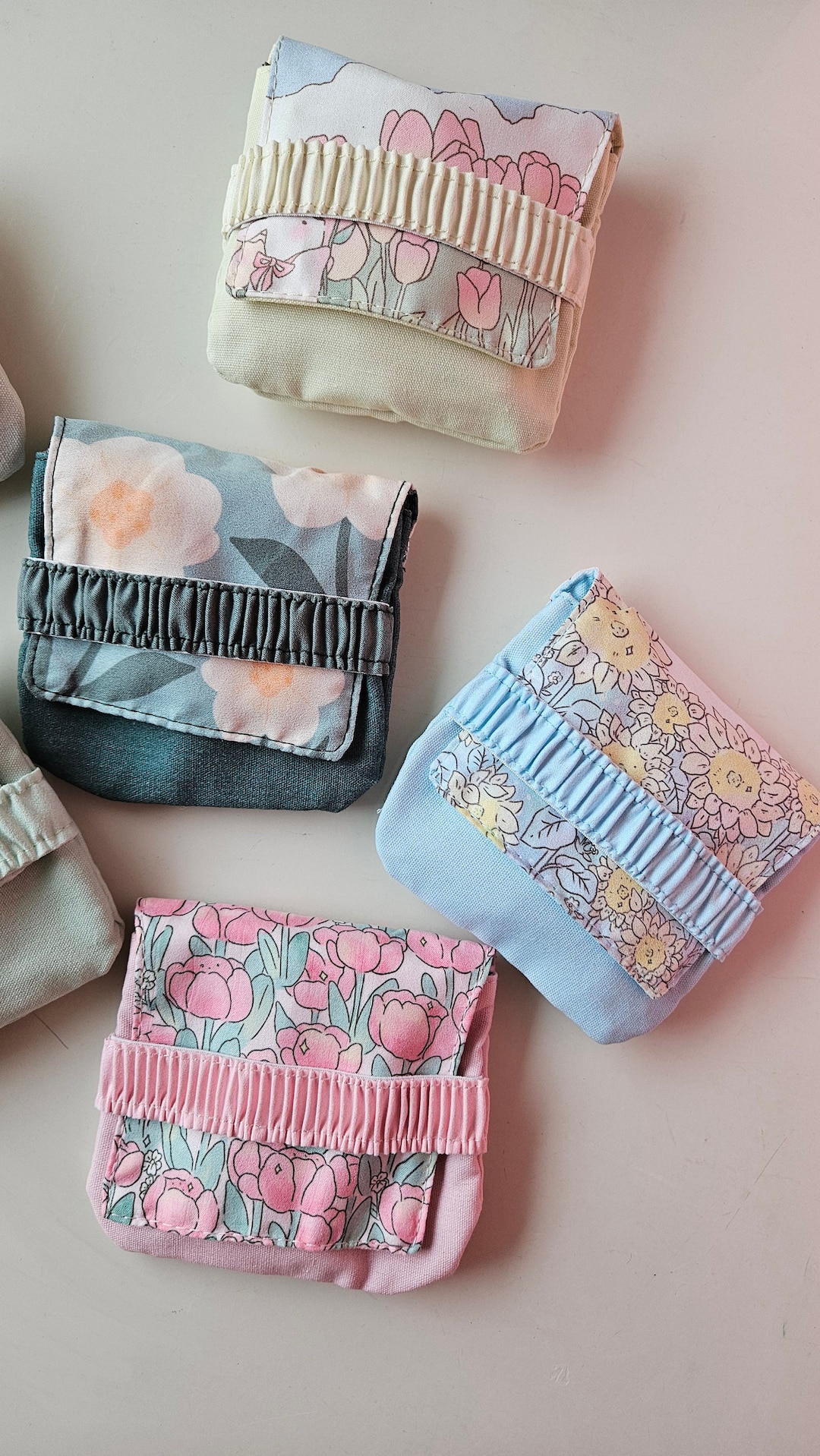Pouch, Period Pouch, Sanitary Pad Pouch, Period Bag, Flower Pouch, Pad ...