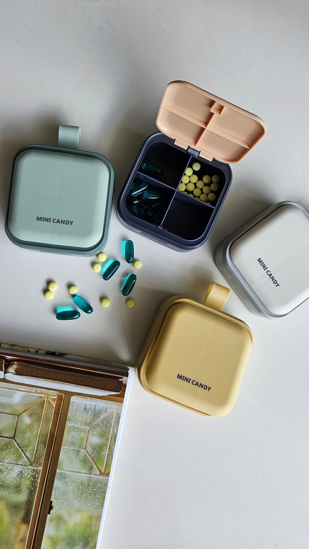 Pill Box Daily Pill Box Mini Candy Pill Box Travel Pill - Etsy