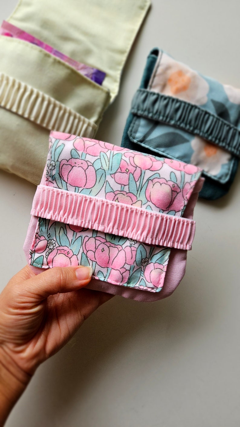 Pouch, Period Pouch, Sanitary Pad Pouch, Period Bag, Flower Pouch, Pad ...
