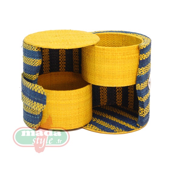 Home & Living Jewelry Storage Storage & Organization small round Raffia ...