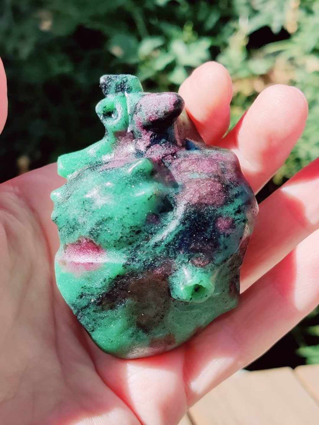 Anatomical Heart Carved From Ruby in Zoisite - Etsy