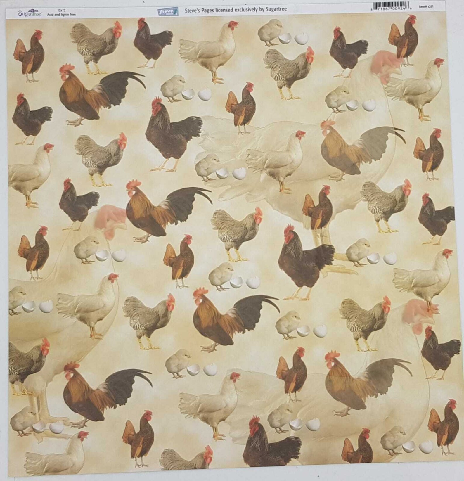 Sugartree 12 X 12 2 Sheets Scrapbooking Paper Chickens Single Sided - Etsy