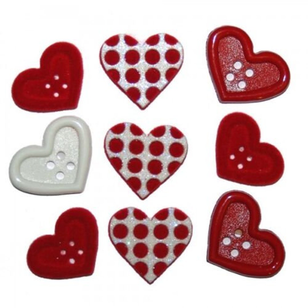 Dress It up Buttons Gifts of Love Valentine Buttons Card Making ...