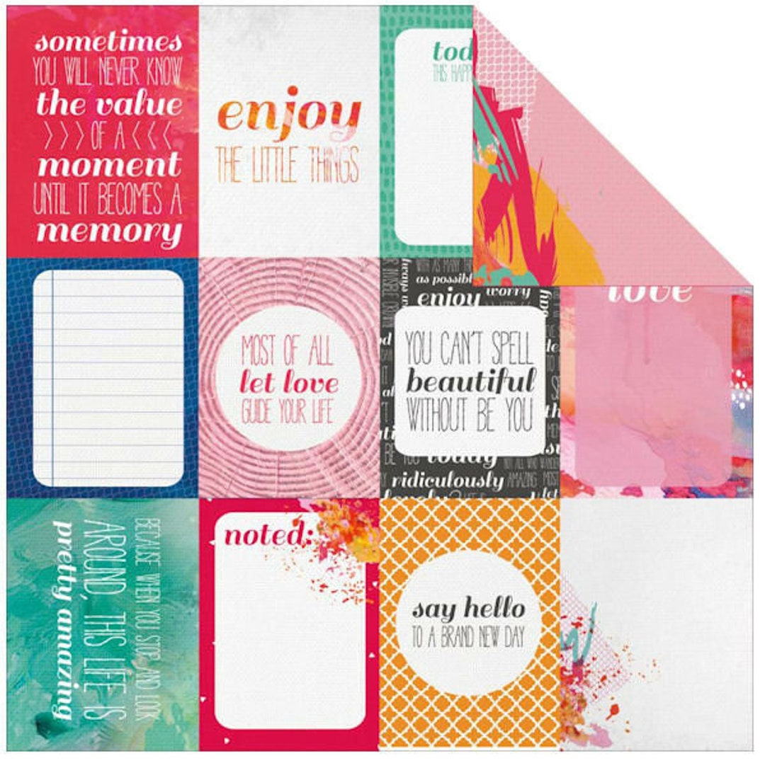 Kaisercraft 12x12 Scrapbooking Paper, Chase Rainbows Collection, Tinge ...