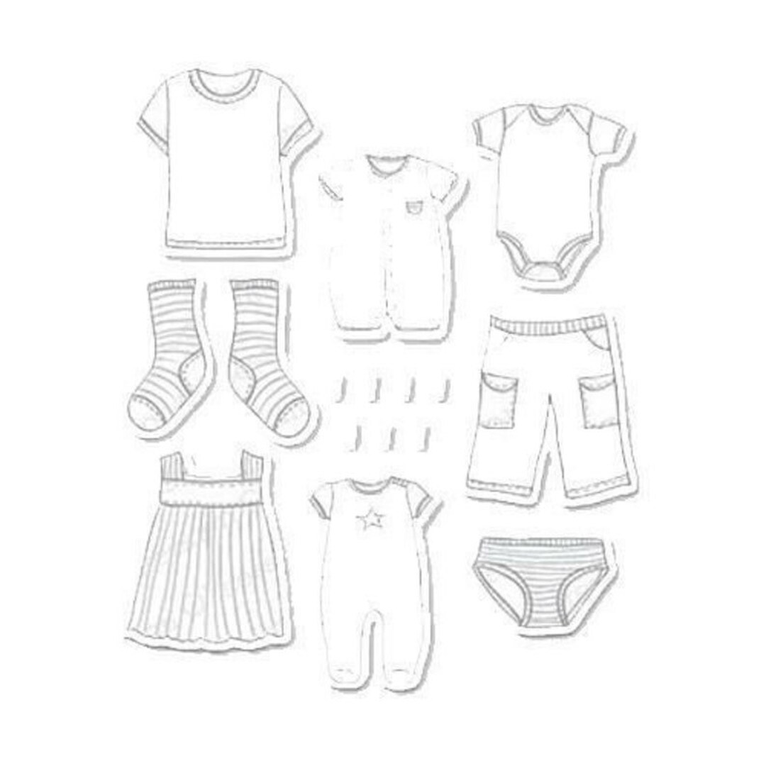 Clothes Line Set Die Impression Obsession 146Z - Etsy