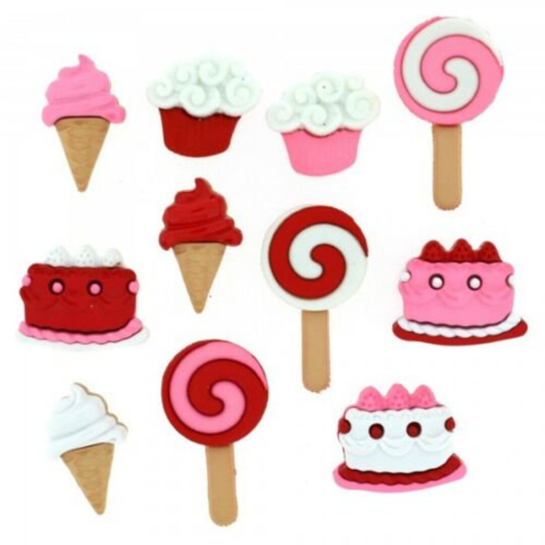 Dress It up Buttons Sweet Tooth Valentine Buttons Card Making ...