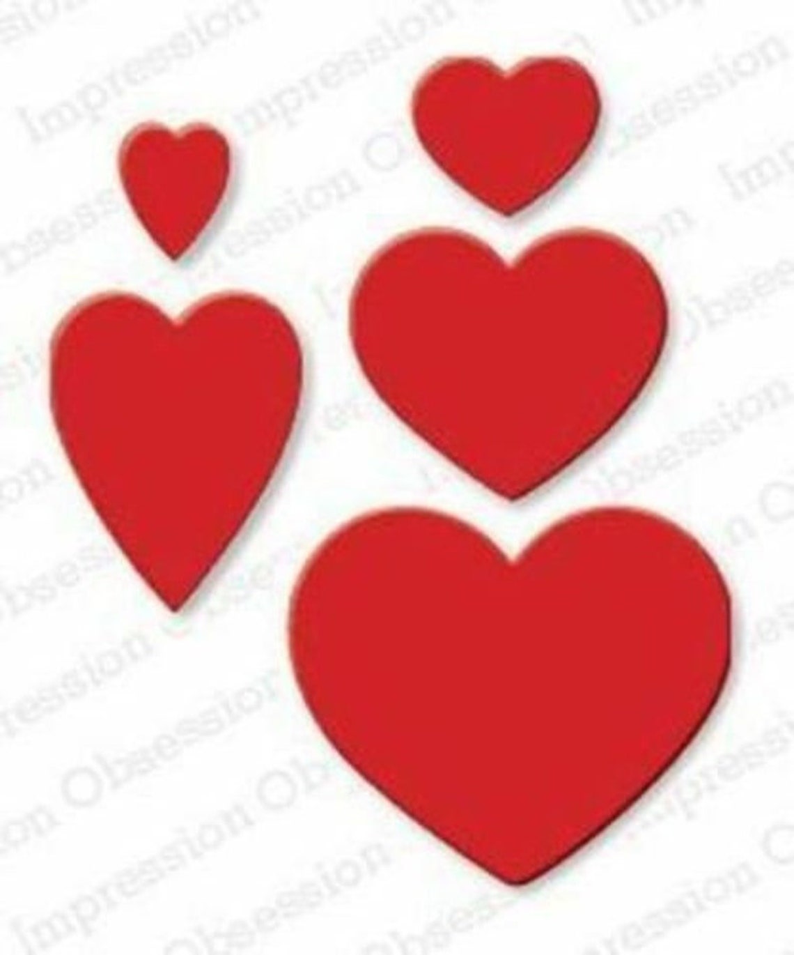 Heart Set Die Impression Obsession 135F - Etsy