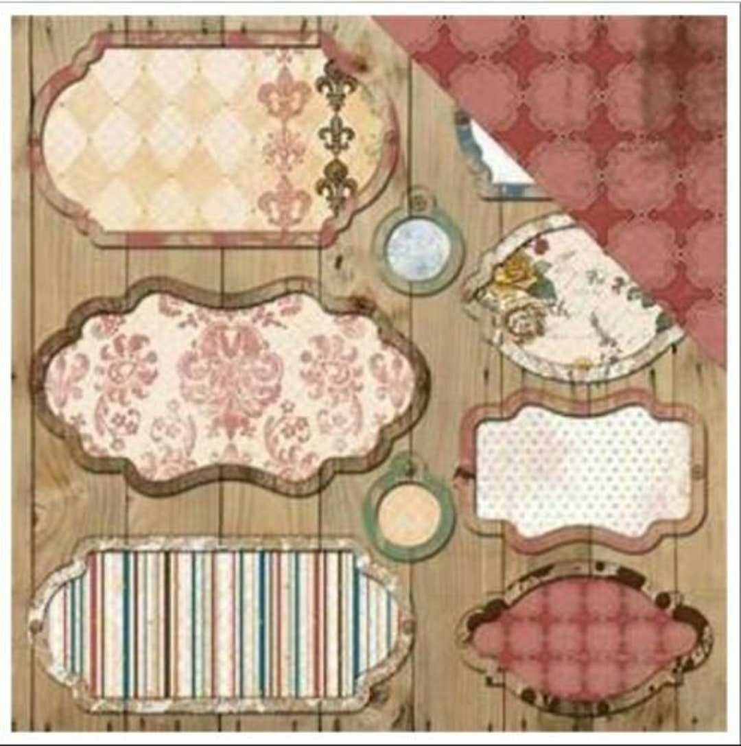 Bobunny 12x12 Scrapbooking Paper, Provence Collection, Elegance X 2 ...