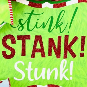 Green Christmas Monster, Whimsical Elf, Stink Stank Stunk Wreath ...