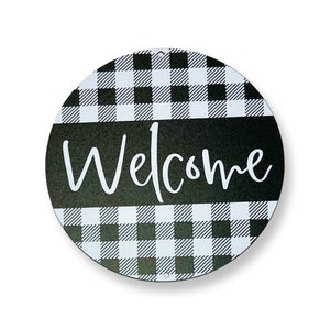 Welcome Sign Inside, Welcome Sign for Apartment Door, Buffalo Plaid ...