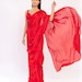 Stunning Red Color Premium Satin Silk Saree, Designer Wedding Saree ...