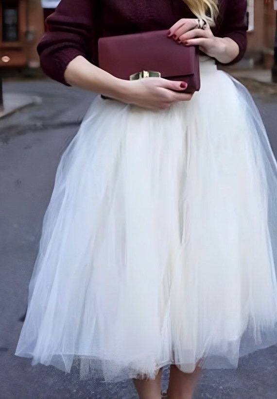Falda De Tul Color Marfil Para Boda Vestido De Novia Con Corpiño De