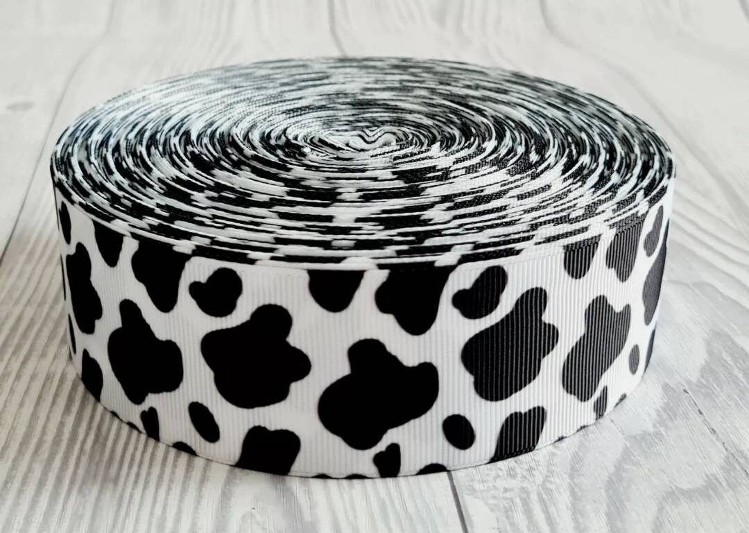 1 Metre Cow Print Ribbon Farm Animal 25mm 38mm 75mm | Etsy