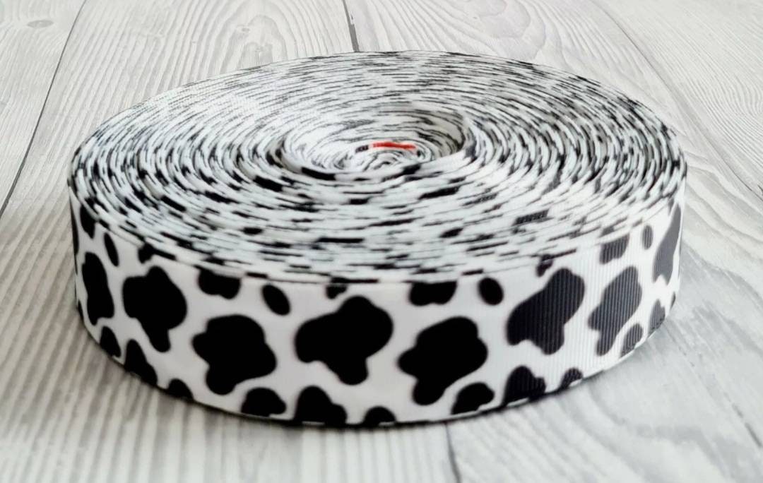 1 Metre Cow Print Ribbon Farm Animal 25mm 38mm 75mm | Etsy