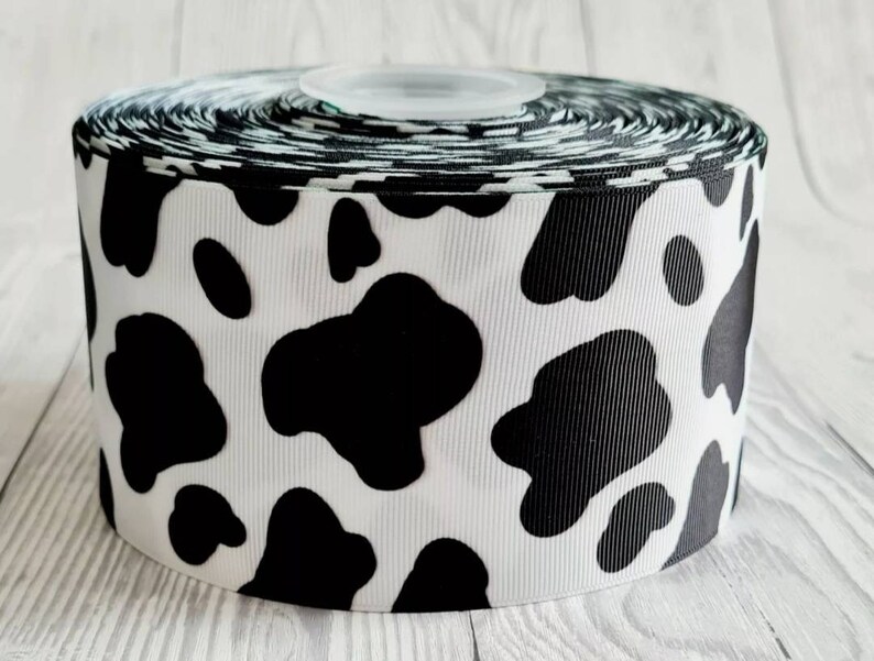 1 Metre Cow Print Ribbon Farm Animal 25mm 38mm 75mm | Etsy