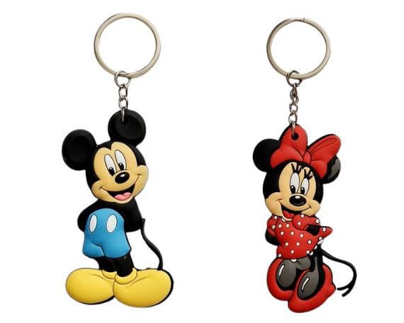 Mickey Mouse & Minnie Mouse Disney Keyrings - Etsy