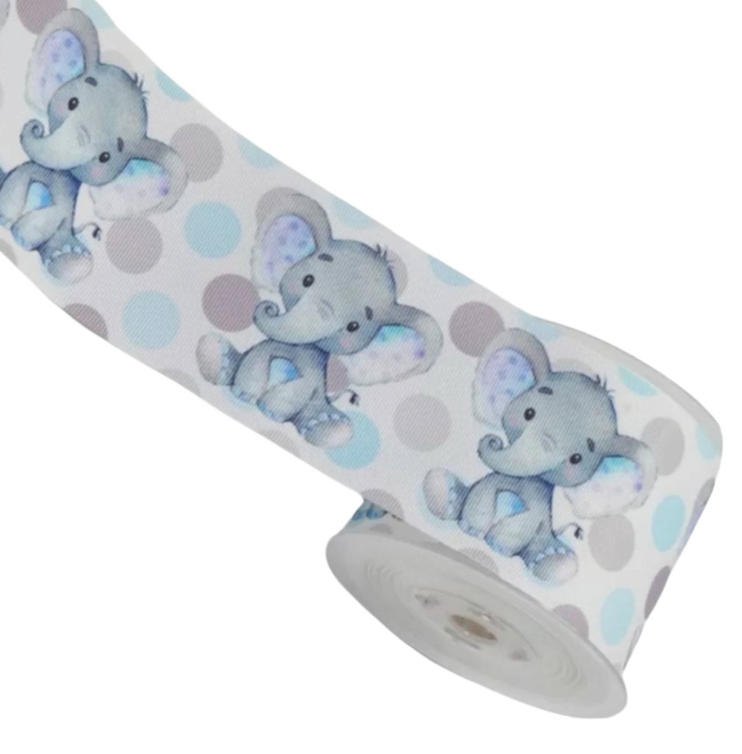 1 Metre Baby Elephant Animal Ribbon | Newborn | Babies | 25mm | 38mm ...
