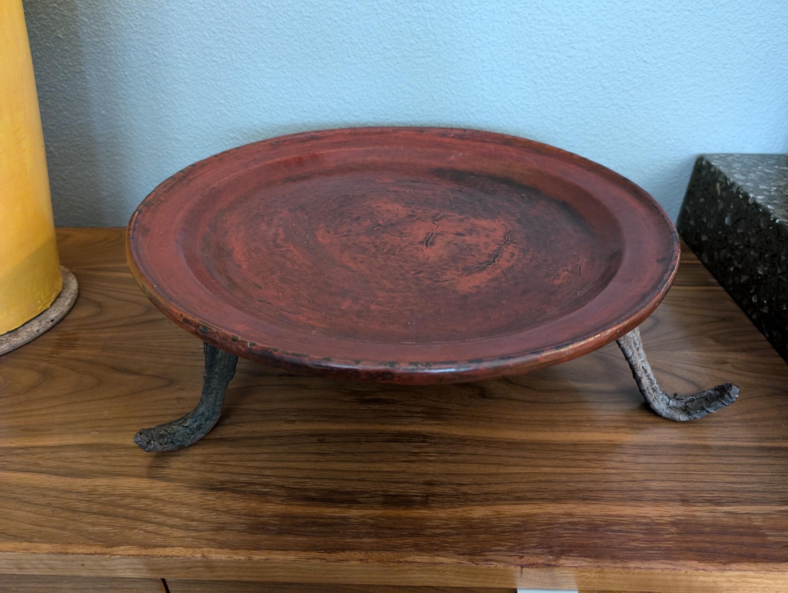 Antique Burmese Round Lacquer Tray W/ 3 Curved Feet - Etsy