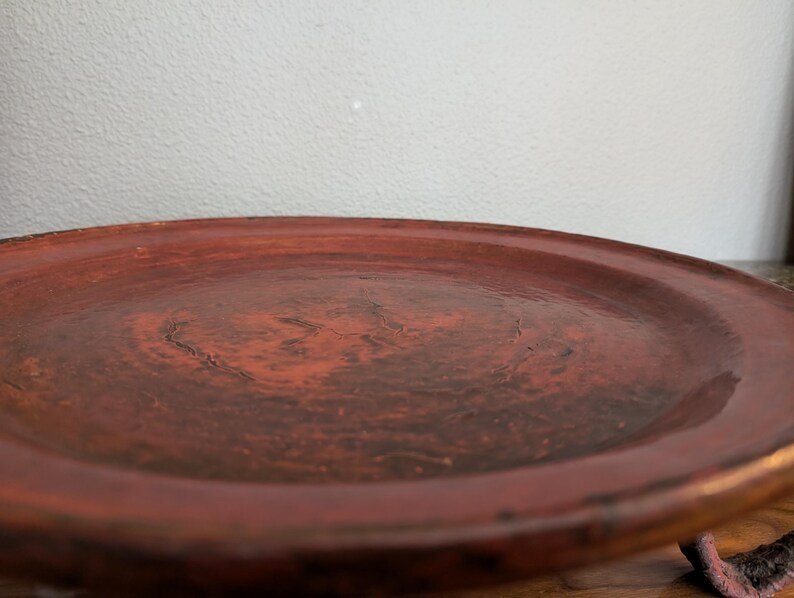 Antique Burmese Round Lacquer Tray W/ 3 Curved Feet - Etsy