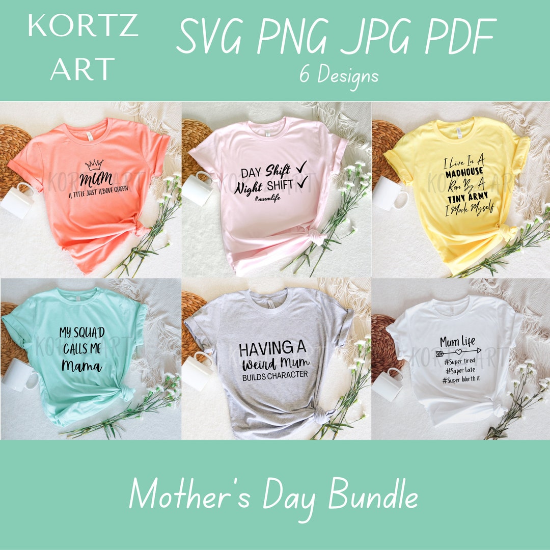 Mother MUM SVG Bundle 6 Designs Svg Png Jpg Pdf - Etsy UK