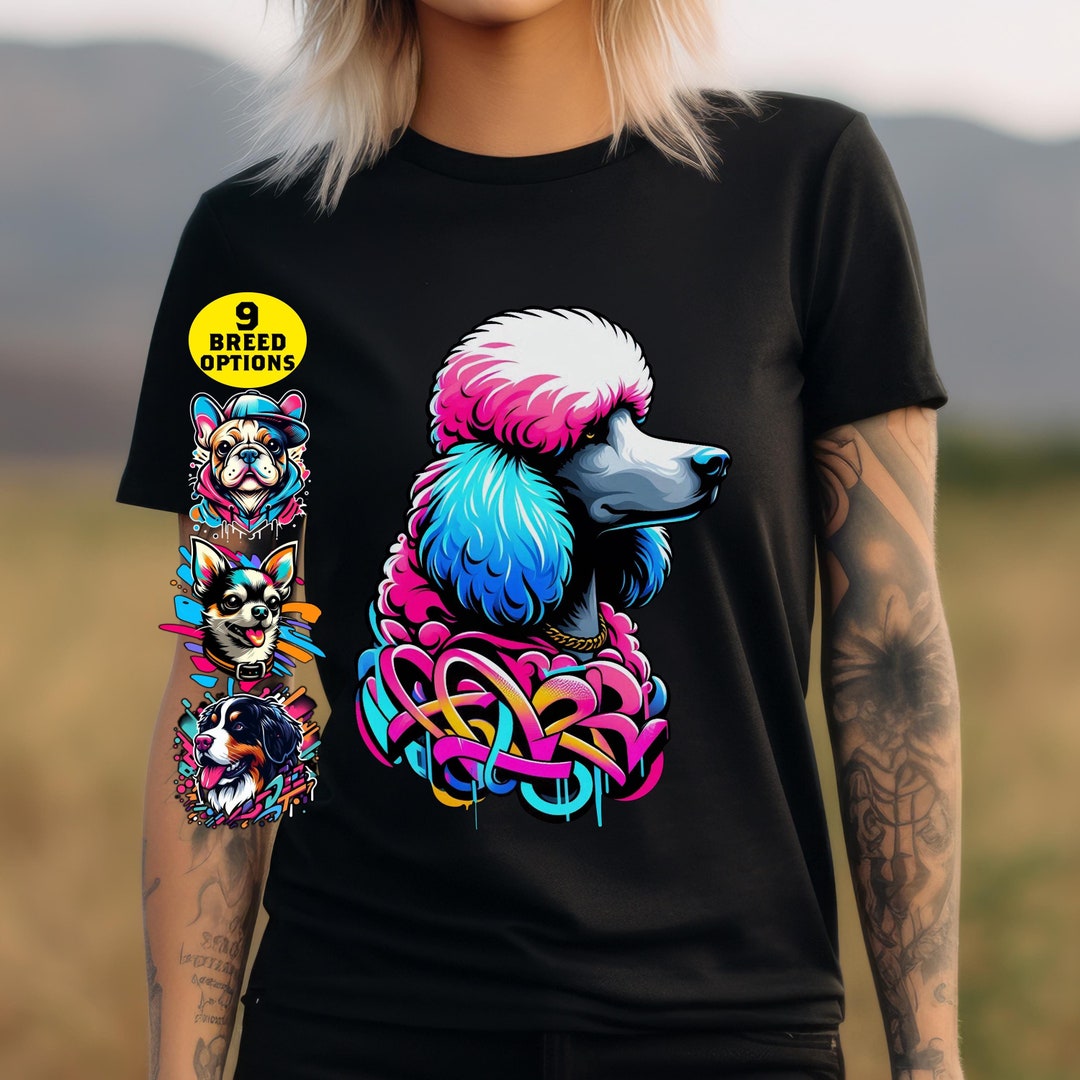 Custom Graffiti Dog Shirt, Urban Paint Splatter Graffiti Customized ...