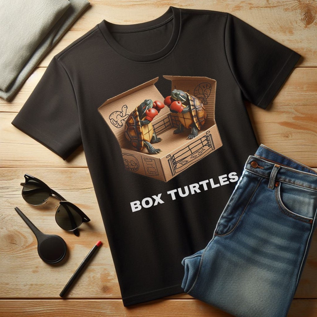 Box Turtles Boxing in a Box T-shirt | Funny Ultimate Box Turtle Shirt ...