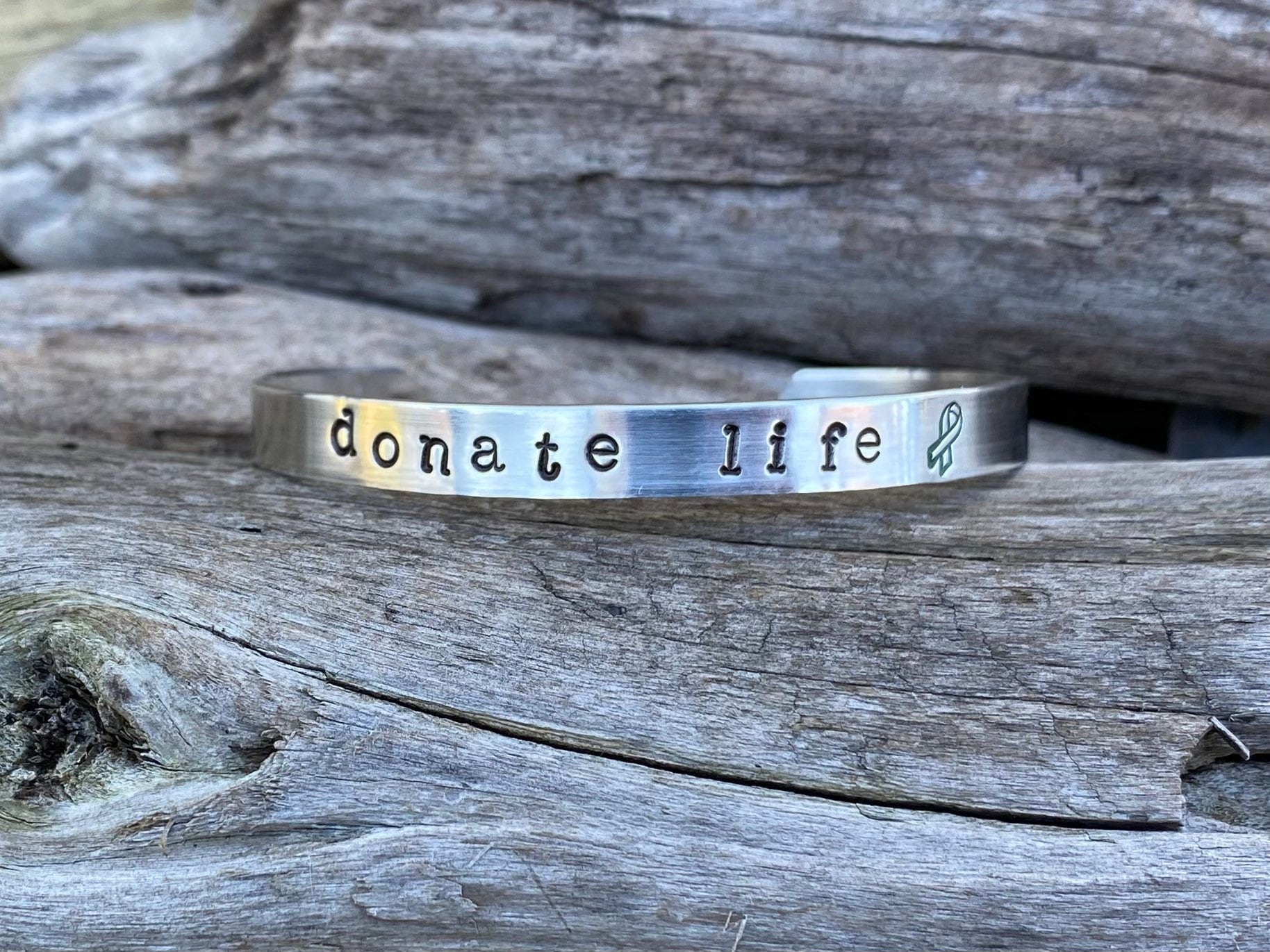 Donate Life Organ Donation Awareness Sterling Silver Cuff Bracelet ...