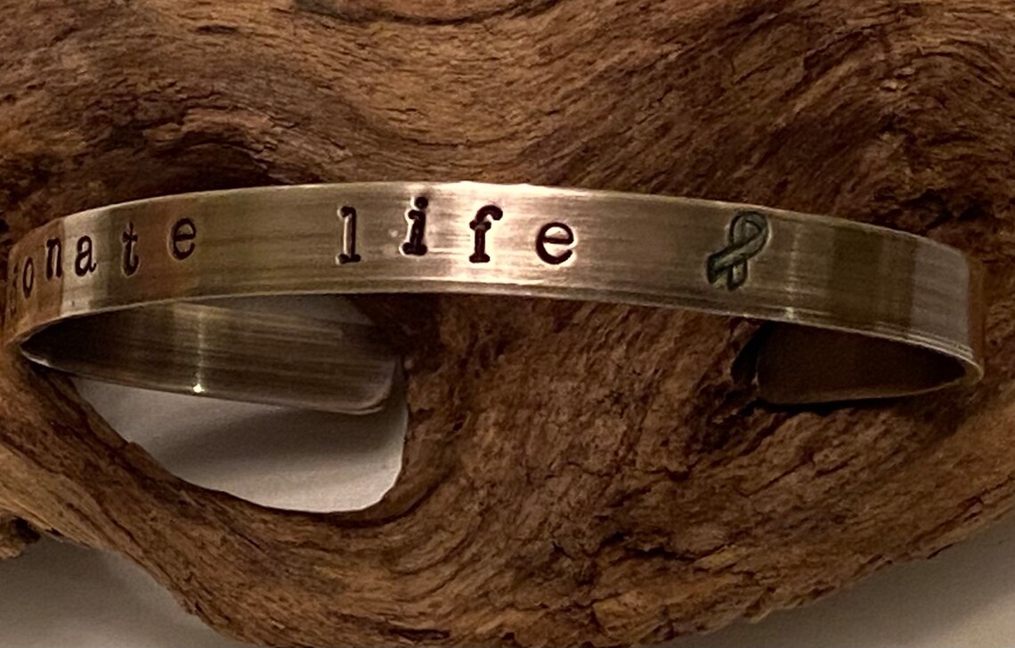 Donate Life Organ Donation Awareness Sterling Silver Cuff Bracelet ...