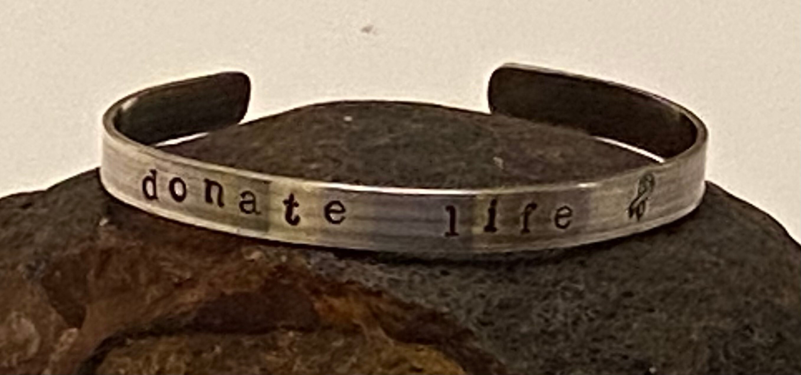 Donate Life Organ Donation Awareness Sterling Silver Cuff Bracelet ...