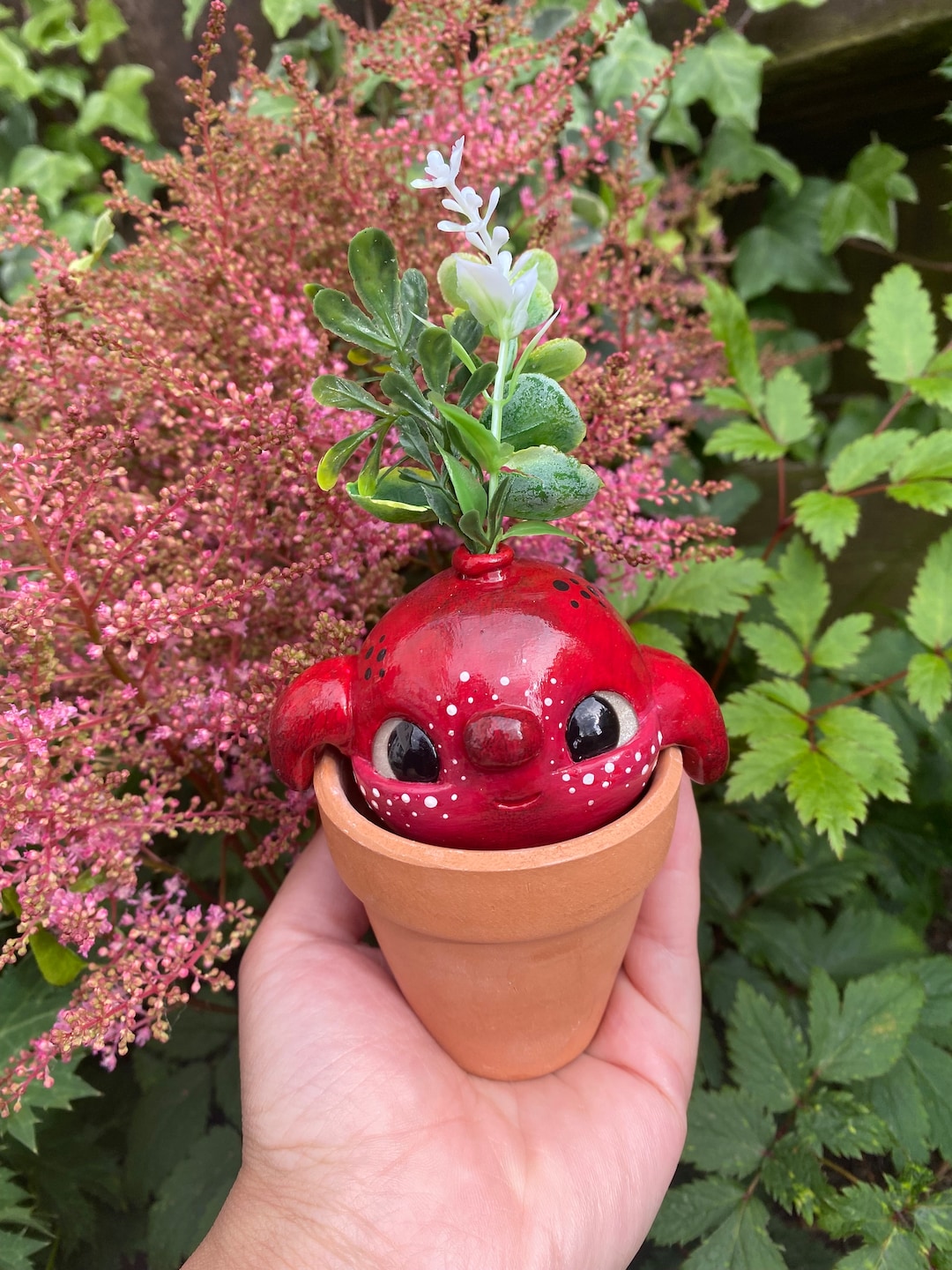 Cute Radish Creature in Plant Pot Polymer Clay Figurine - Etsy